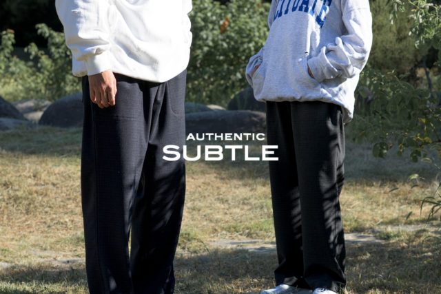 SUBTLE authentic STRAIGHT EASY SLACKS WORSTED. - Silver and GoldSilver and Gold